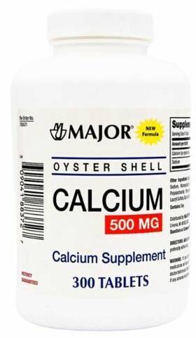 MAJOR 00904-5460-72 Oyster Calcium Tablets Bottle